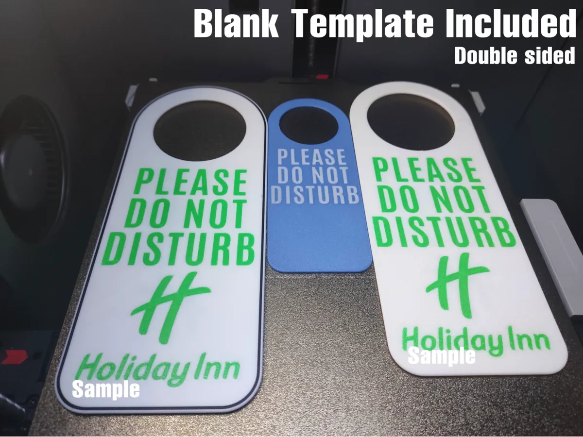 Template: Do Not Disturb Door Sign - Customizable - Free 3D Print Model ...