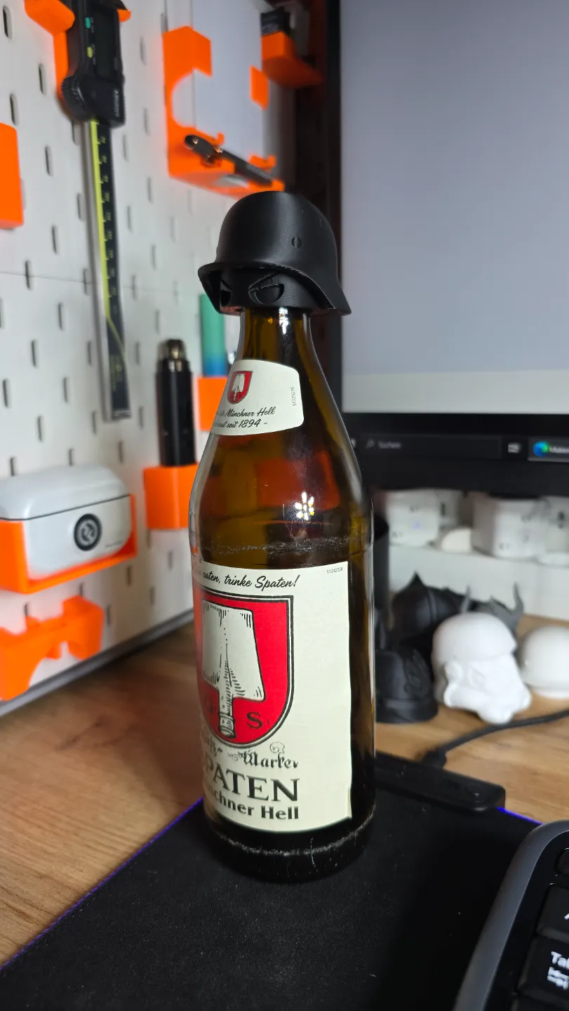 ERIKA Helmet Beer Bottle Cap German Steel Helmet by ...