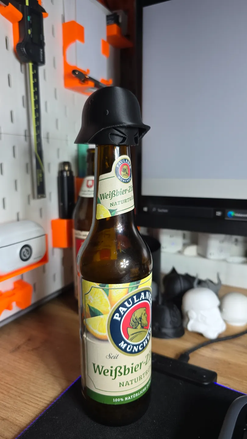 ERIKA Helmet Beer Bottle Cap German Steel Helmet by ...