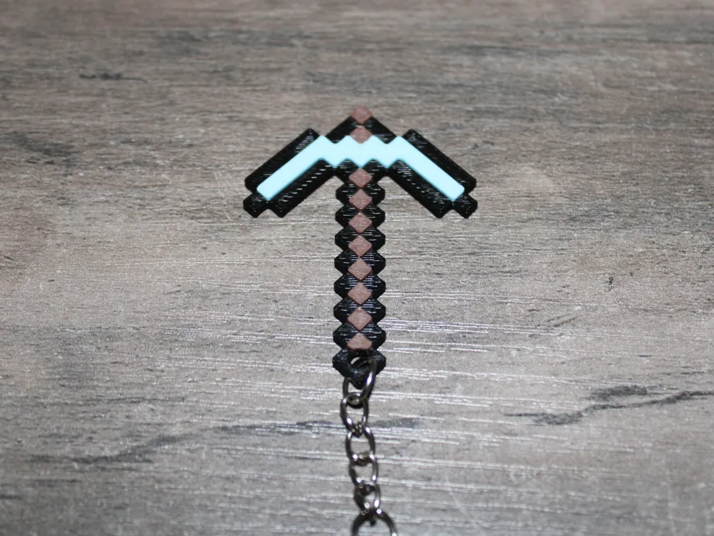 Minecraft Sword Pickaxe Keychain Collection by Franken 3D MakerWorld ...