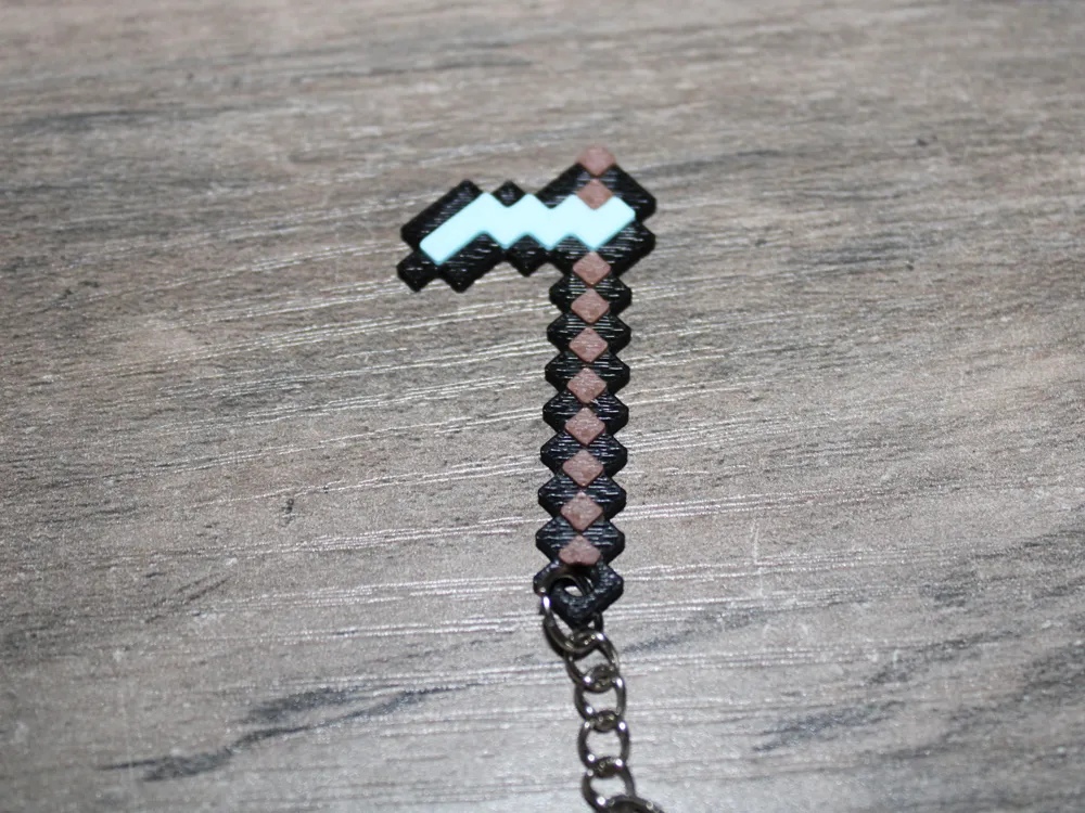 Minecraft Sword Pickaxe Keychain Collection by Franken 3D MakerWorld ...