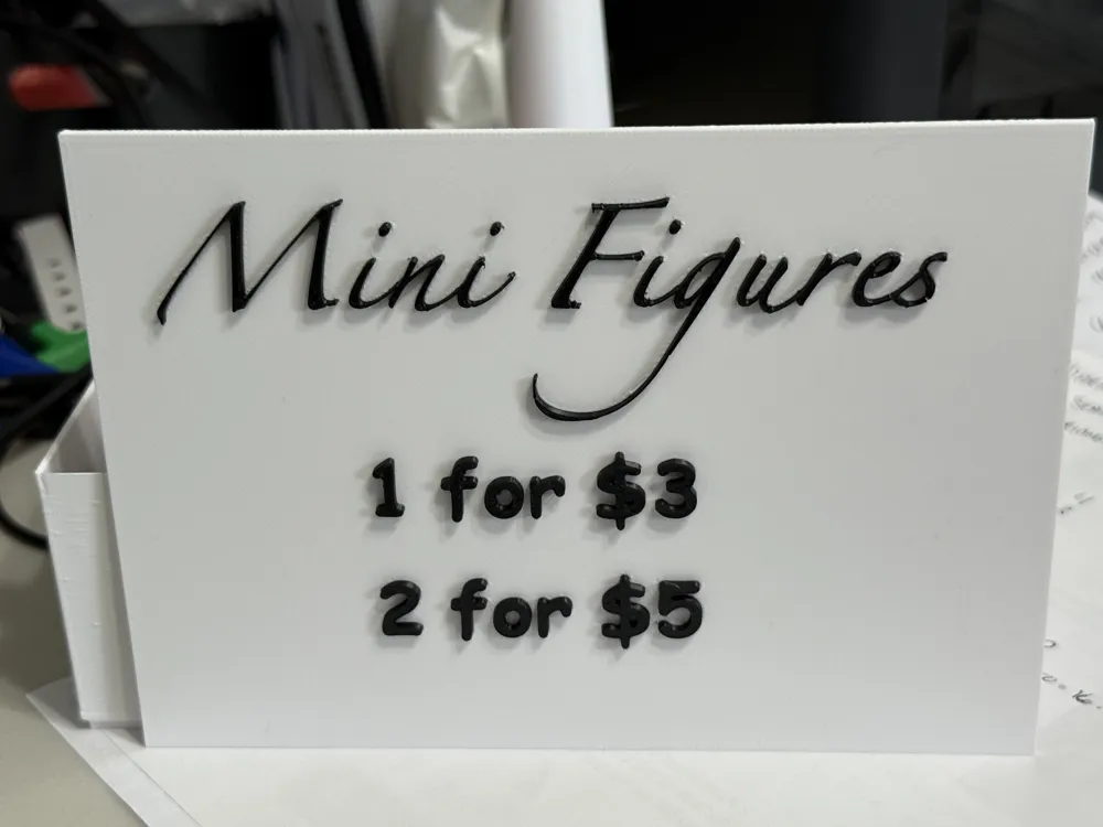 Display Box Price Sign and Figure Stands by Jason MakerWorld: Download ...