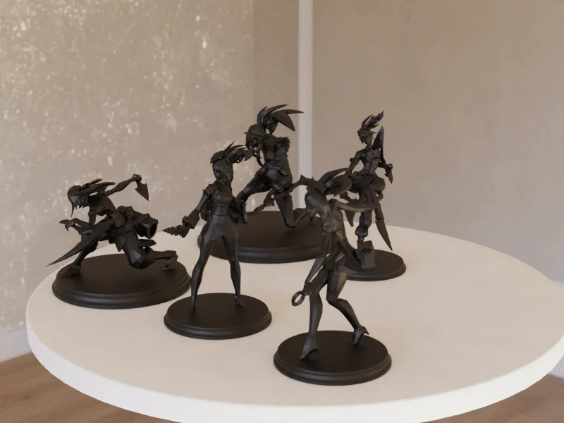 Akali Low Poly Collection - League of Legends - Free 3D Print Model ...
