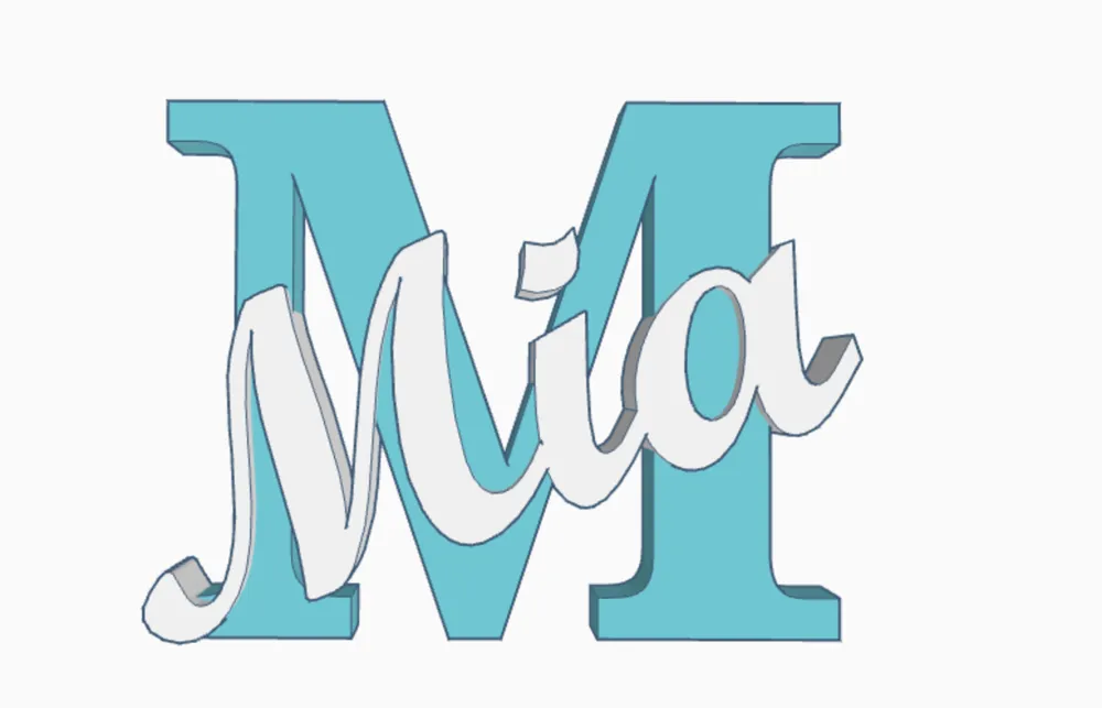 MIA personalized name ornament, initial nameplate, and name tag by ...
