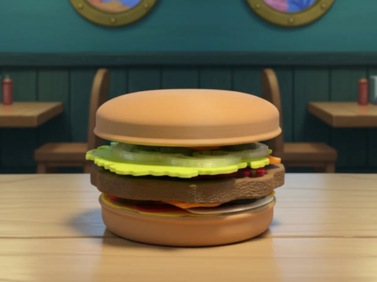 Burger Builder including 10 Plus Toppings - Free 3D Print Model ...