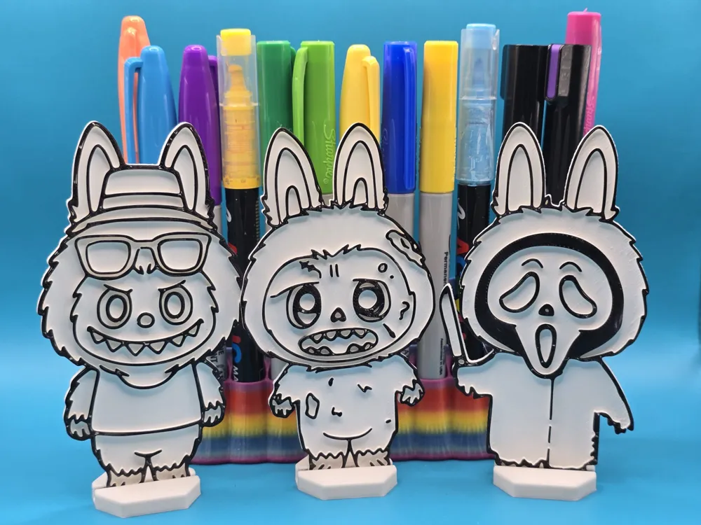 Labuba La Bu Bu Lafufu Horror Halloween Coloring by Merilno3D ...