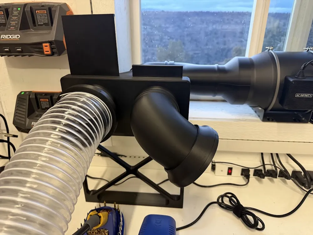 4" Exhaust Pipe Y Splitter with Blast Gates - Free 3D Print Model ...