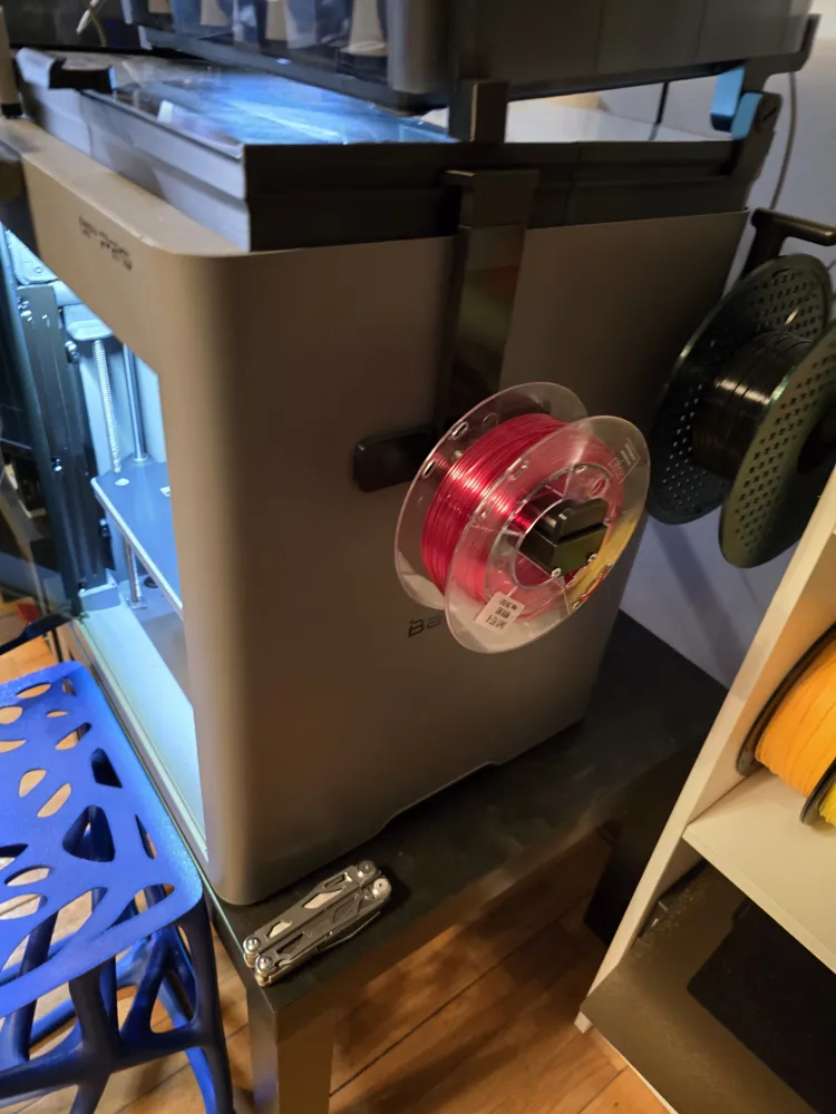 Removable side spool holder for Bambo p2s riser - Free 3D Print Model ...