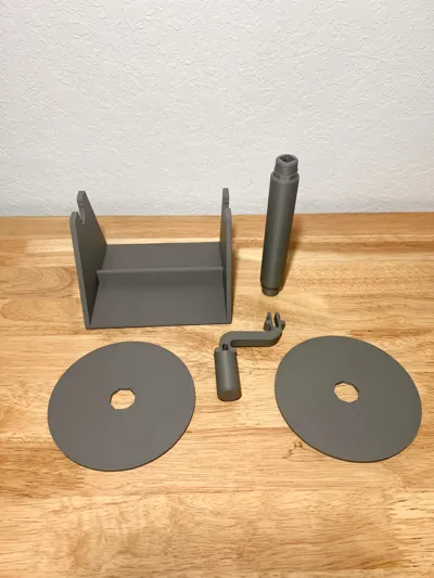 Hand-Crank Spool Winder Stand | Yarn - Rope - Cord - Free 3D Print ...