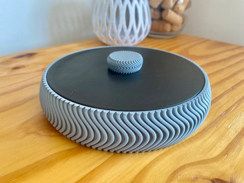 Wavy Catch All / Snack Bowl & Lid -3x Tray Designs by bd142 - MakerWorld