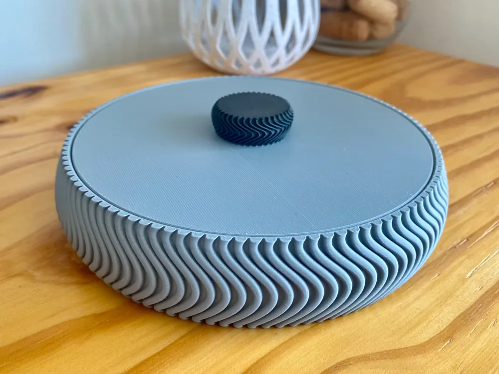 Wavy Catch All / Snack Bowl & Lid -3x Tray Designs by bd142 - MakerWorld