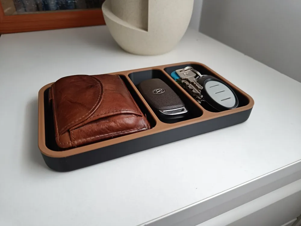 Elegant Valet tray for keys and wallet - Free 3D Print Model - MakerWorld