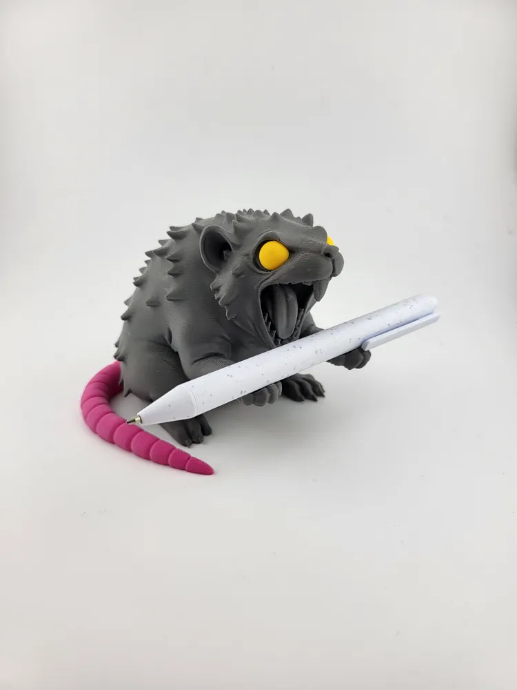 Rat Stylus & Pen Holder Stand - Free 3D Print Model - MakerWorld