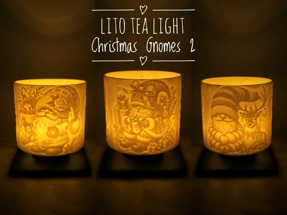 Lito Tea Light Christmas Gnomes 2 by roby85r - MakerWorld