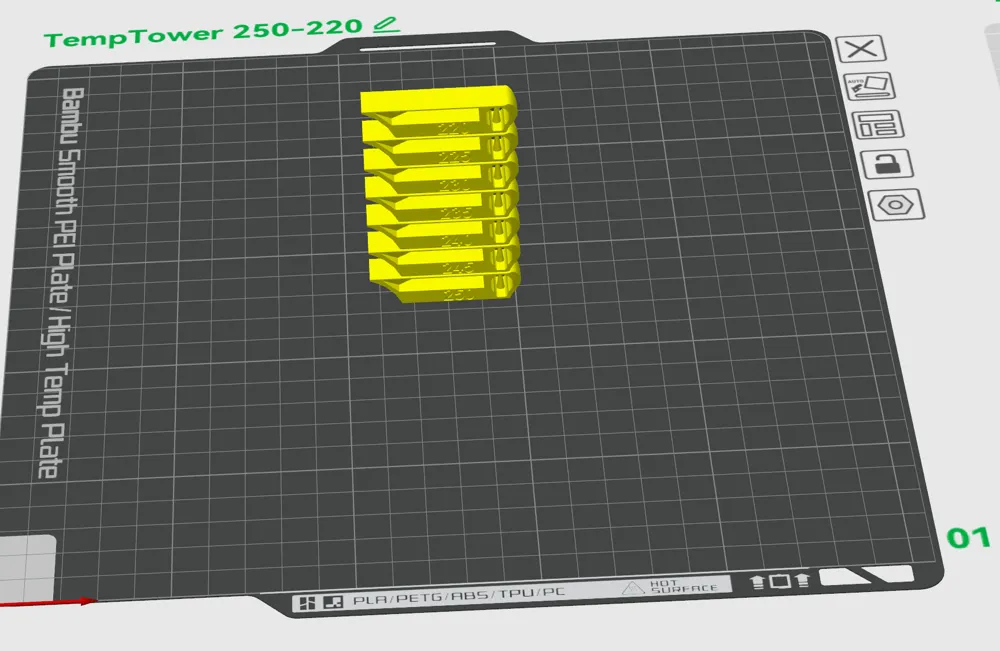 TempTowers all materials (automatic) - Free 3D Print Model - MakerWorld