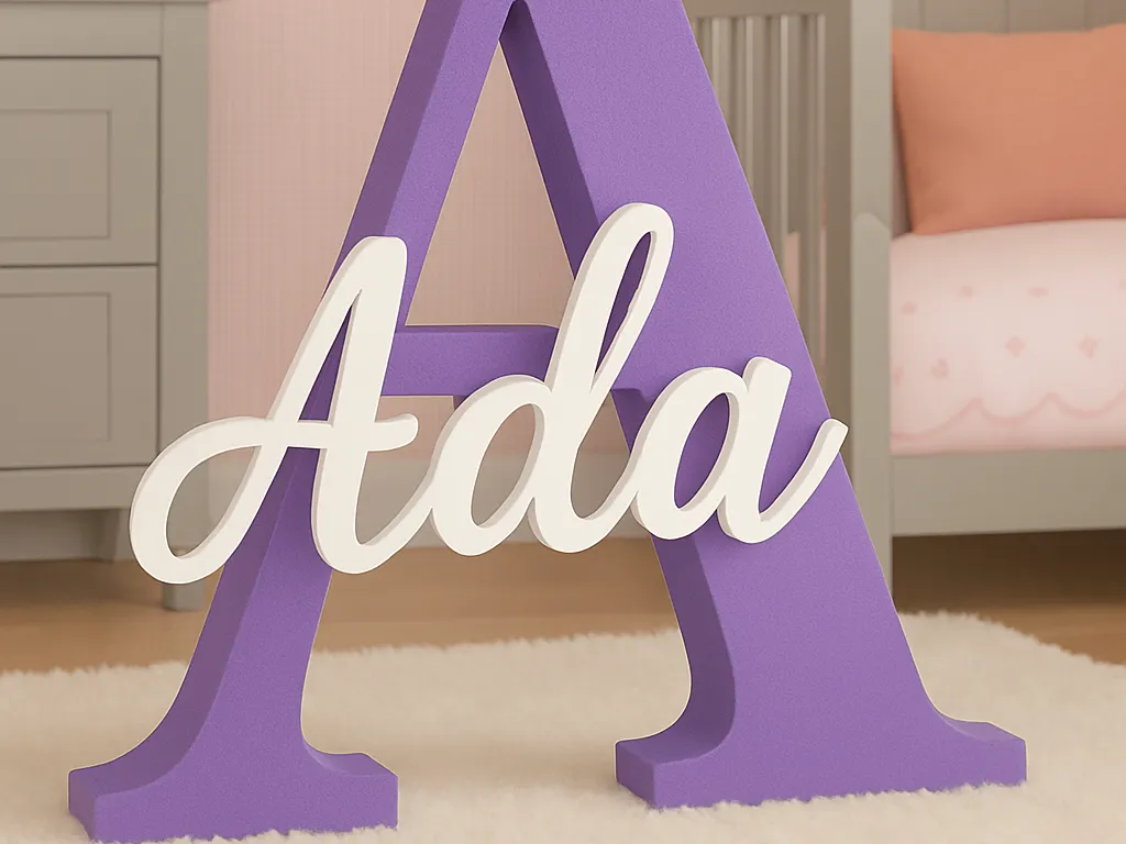 Ada Nursery Letter Name Decor by Dehydrate7 MakerWorld: Download Free 3D Models