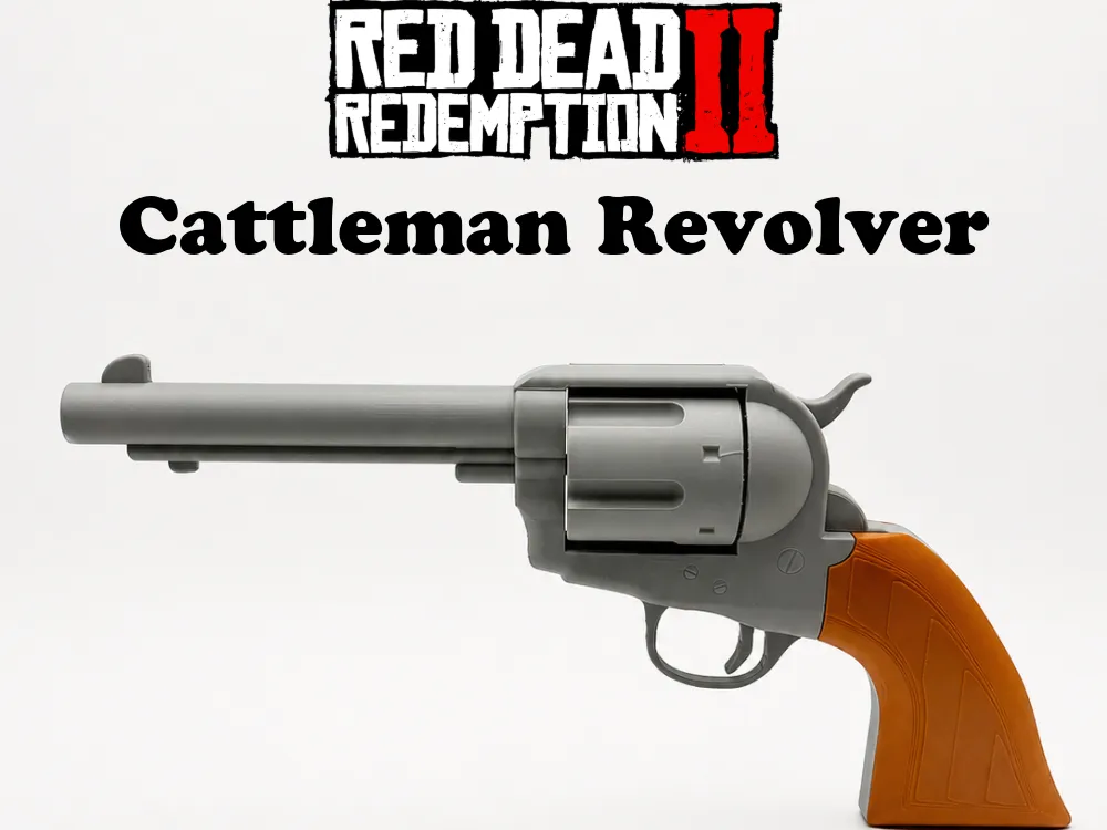 Cattleman Revolver (RDR2 Inspired) - Free 3D Print Model - MakerWorld