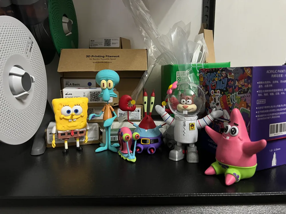 Spongebob and Sandy Assembled Figurine by CC MakerWorld: Download Free ...