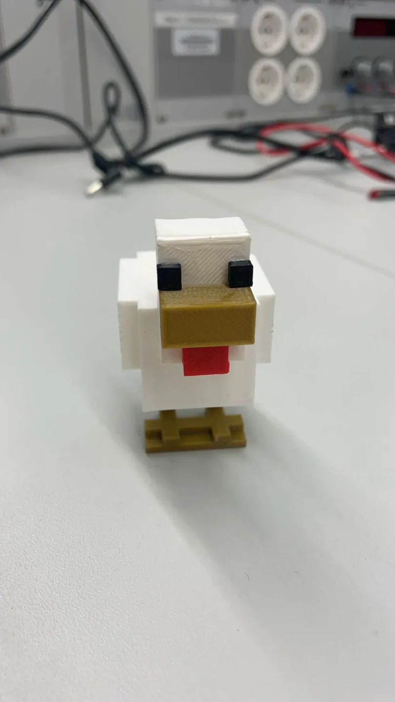 Minecraft Chicken (no AMS) - Free 3D Print Model - MakerWorld