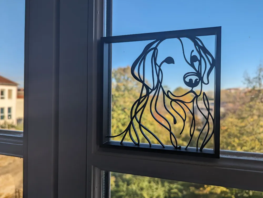 Cadre 3D Chien Golden Retriever Decoration Murale by EdouardAihua ...