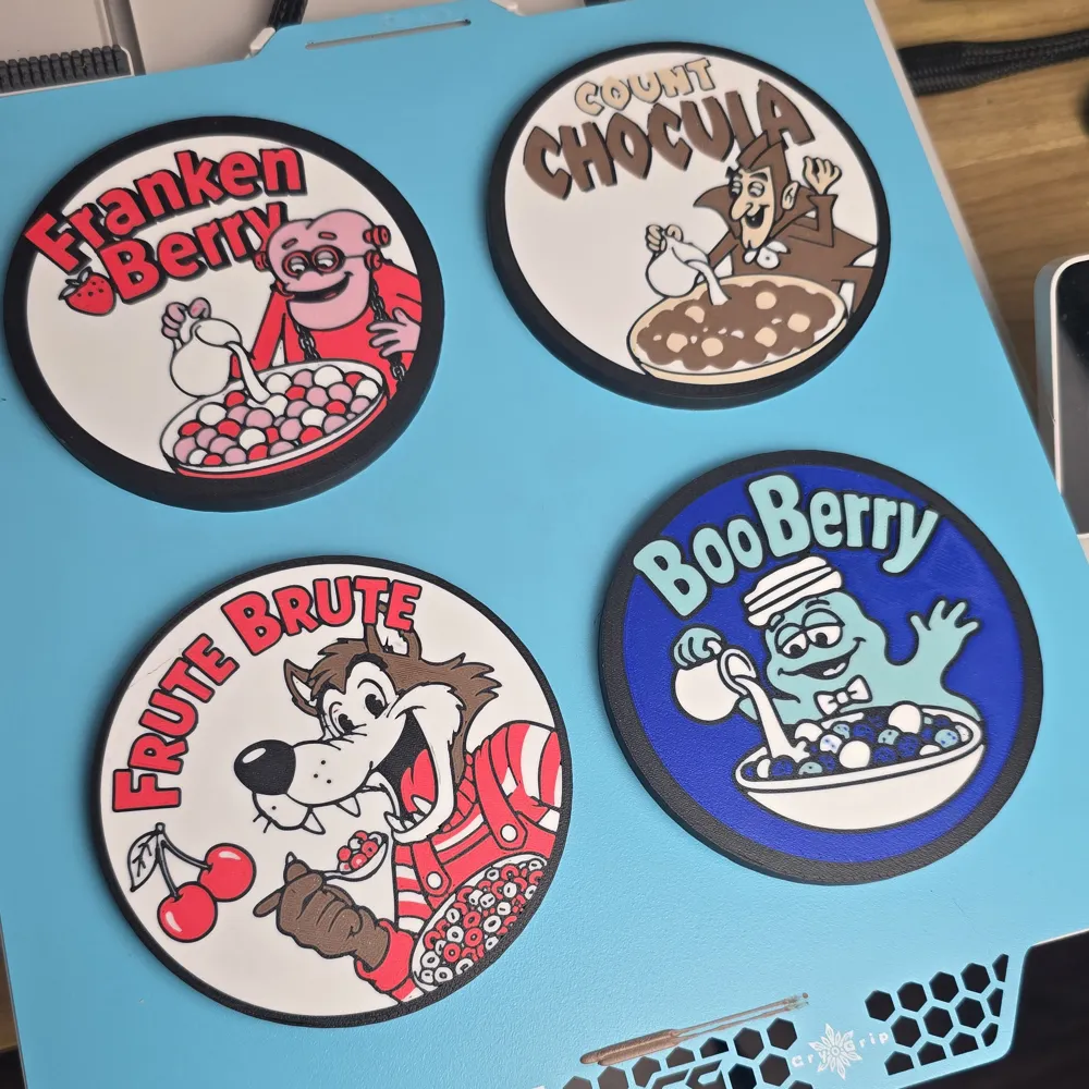 Retro Monster Cereal Coasters 70s 80s Cartoons - Free 3D Print Model ...