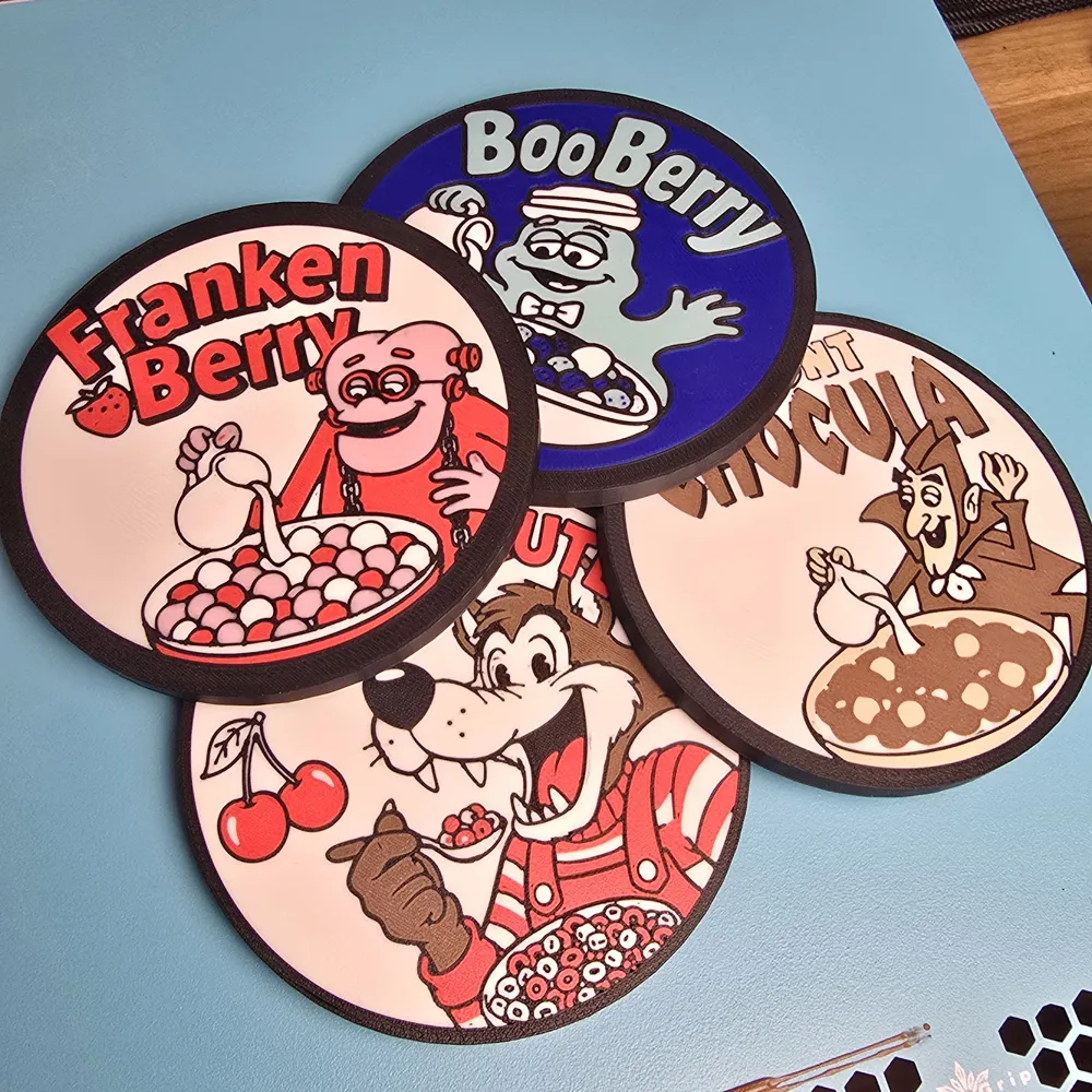 Retro Monster Cereal Coasters 70s 80s Cartoons - Free 3D Print Model ...