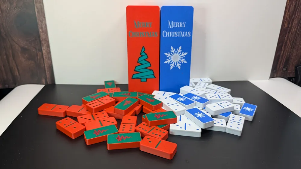 Christmas Dominoes Double-Six Tree and Snow Flake by PrinterMcgee ...