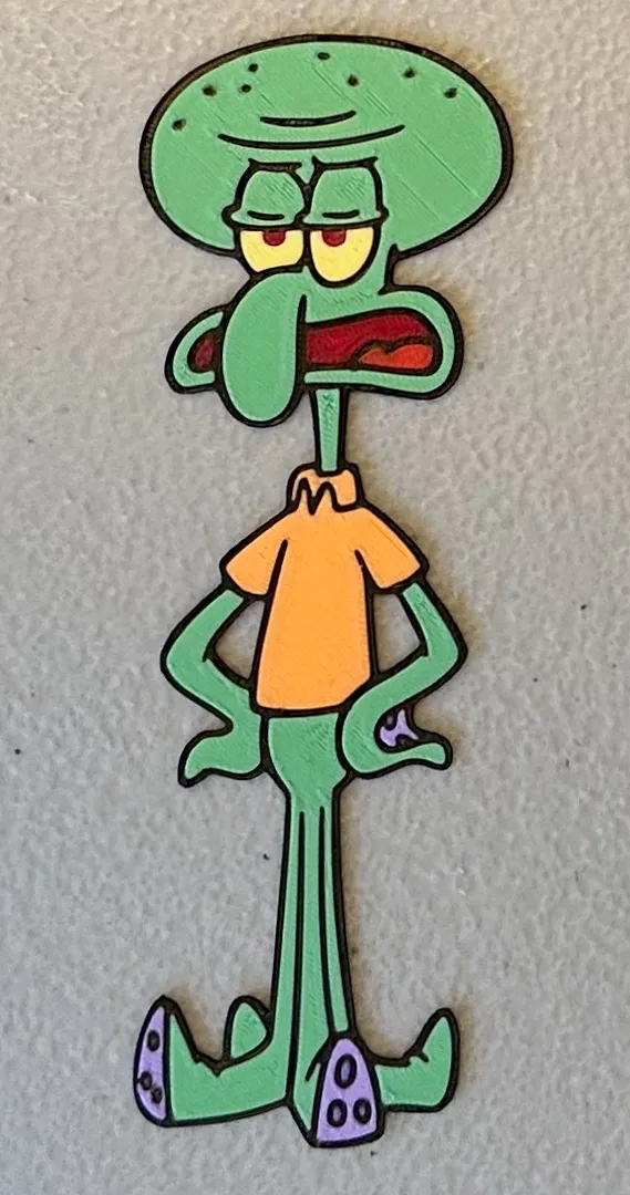 Multicolor Squidward Magnet by wotfan - MakerWorld