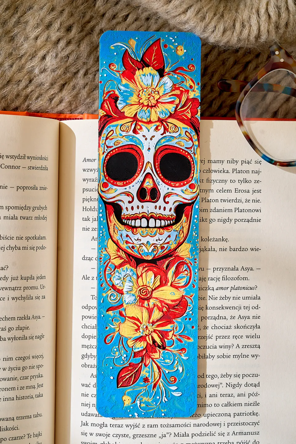 Bookmark - Day of the Dead - Sugar Skull - Free 3D Print Model - MakerWorld