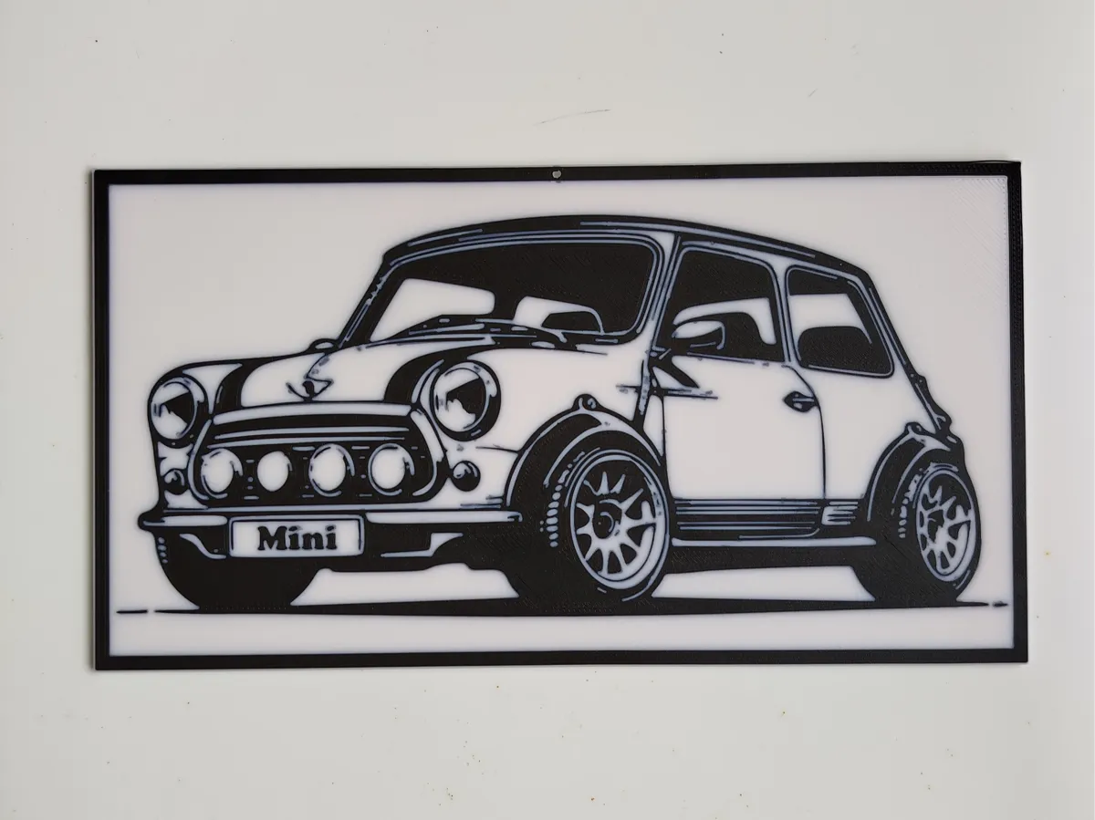 Mini Cooper Wall Art - Free 3D Print Model - MakerWorld