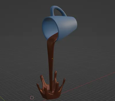Floating coffee cup sculpture by Stag 3D - MakerWorld