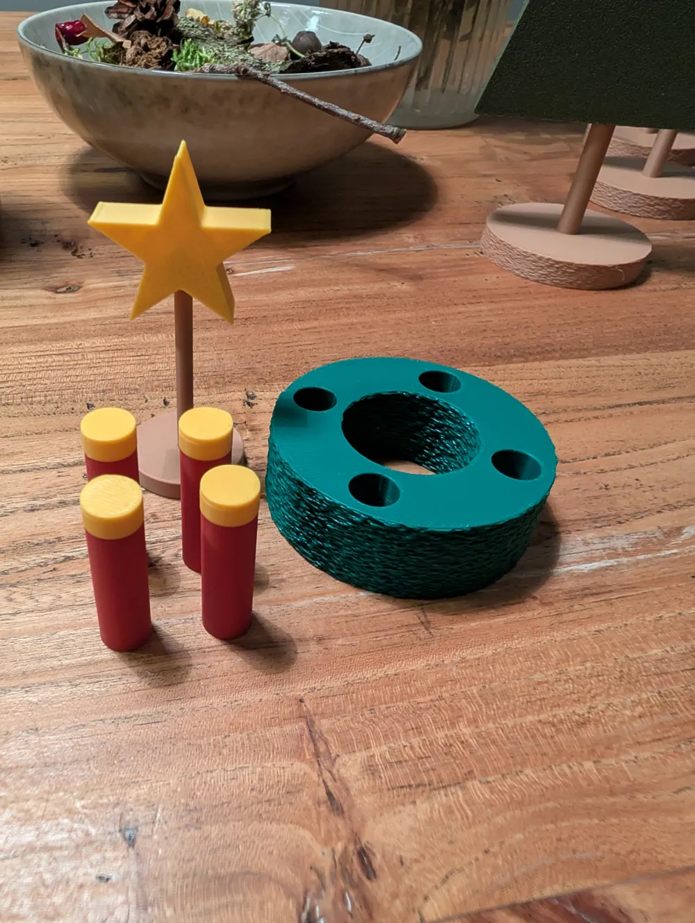 Mini Advent Wreath - Free 3D Print Model - MakerWorld
