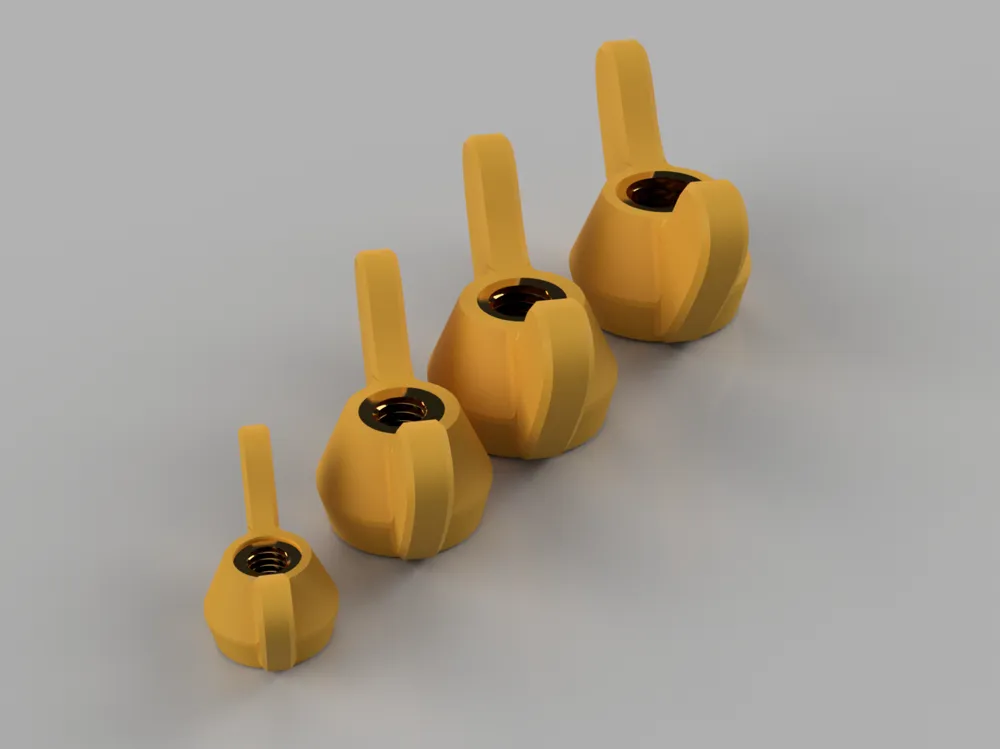 Wing nut collection M3-M6 with brass insert by fabian - MakerWorld