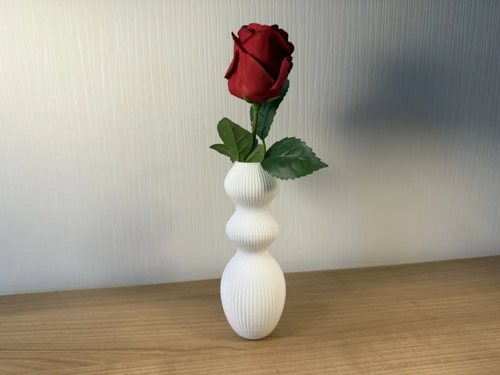 Japandi Rose Vase - Minimalist Design - Free 3D Print Model - MakerWorld