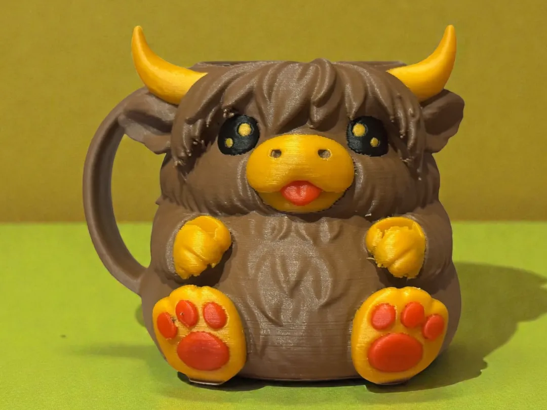 Chubby Highland Cow Holder for Ice Cream Pints - Free 3D Print Model ...