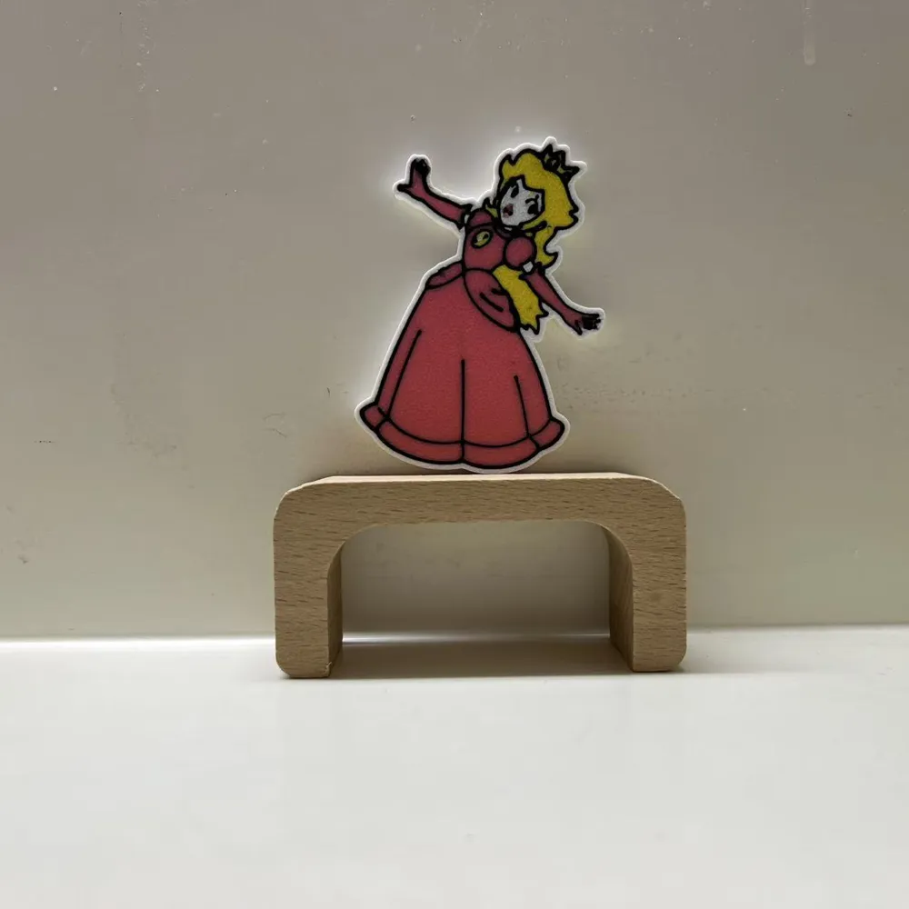 Princess Peach Multi-color Print Fridge Magnet - Cute Cartoon Badge ...
