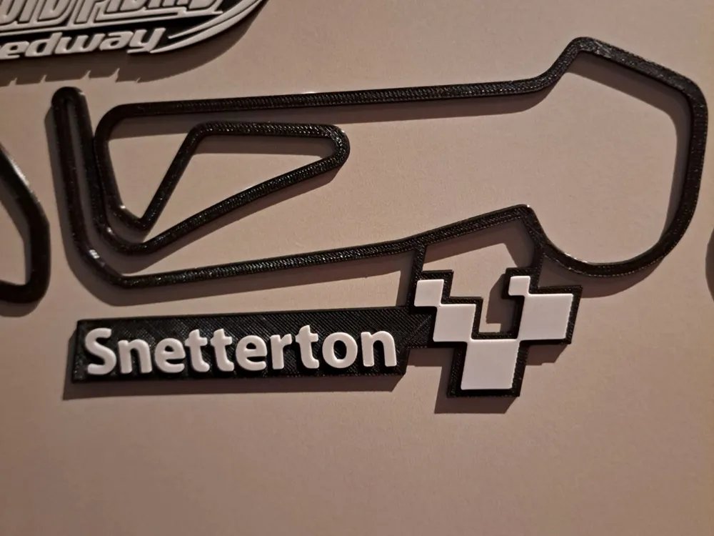 Snetterton Track Map Wall Art by Oktober Revolution - MakerWorld