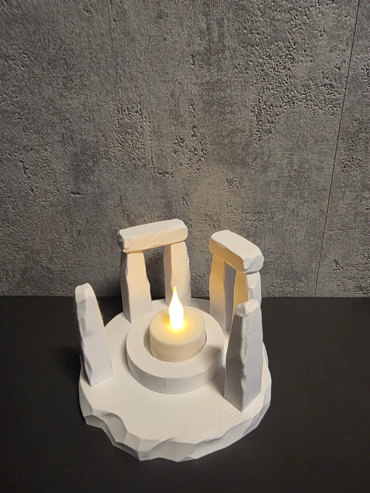 Stone Age with Tealight - Free 3D Print Model - MakerWorld