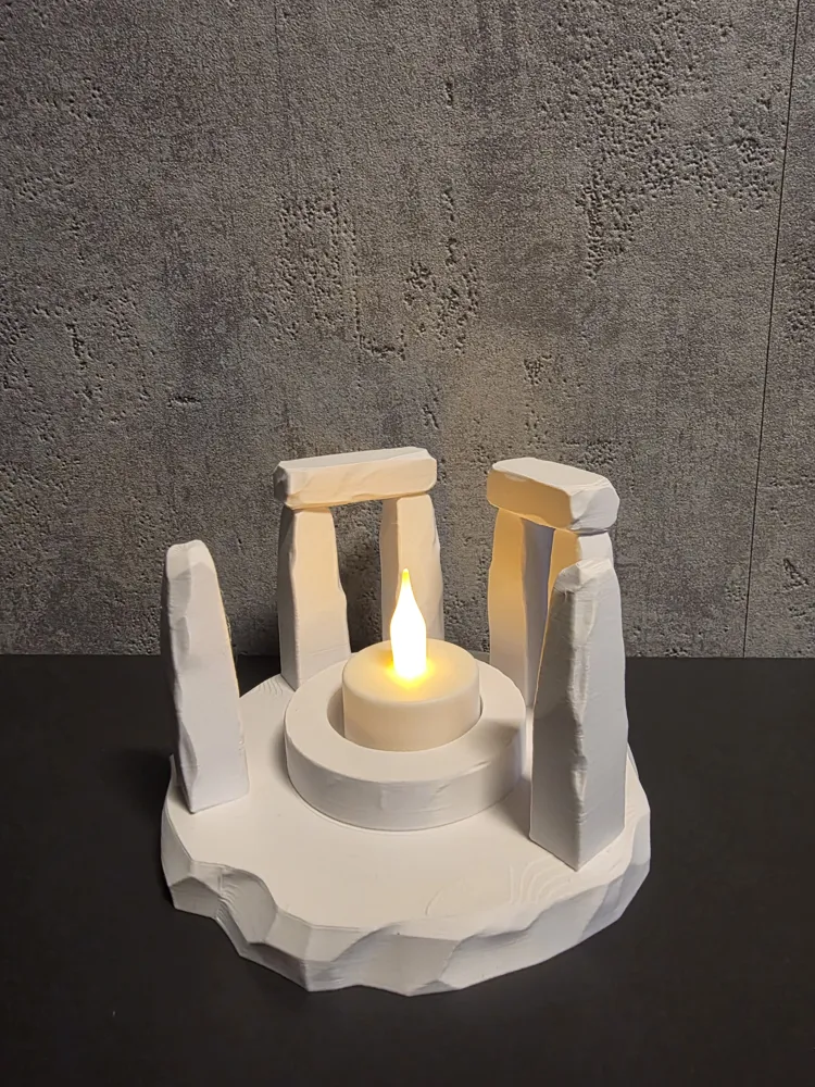 Stone Age with Tealight - Free 3D Print Model - MakerWorld