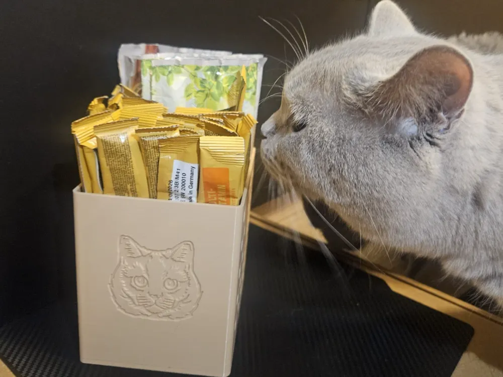 Cat Treat Box – Cute Snack Container by ubcode - MakerWorld