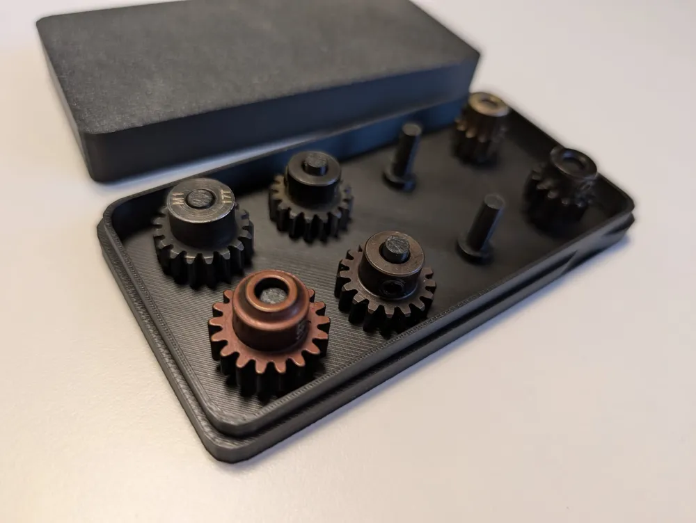 RC Car Module 1 M1 Pinion Box Cover Storage - Free 3D Print Model ...