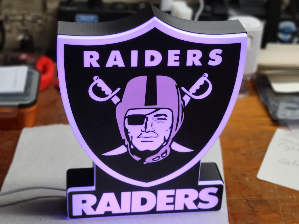 Las Vegas Raiders Light Box by KSG designs MakerWorld: Download Free 3D ...