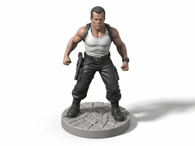 Die Hard Bruce - Action figure Miniature - Free 3D Print Model - MakerWorld