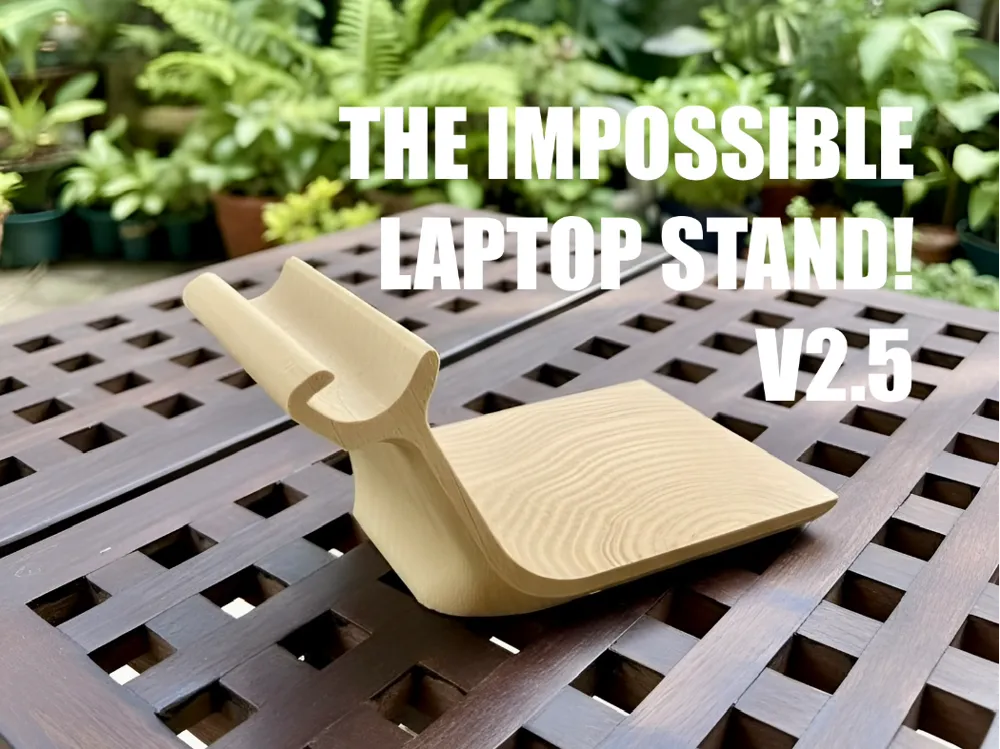 Der unmögliche Laptop-Ständer v2.5 [Holzmaserung] – Kostenloses 3D ...