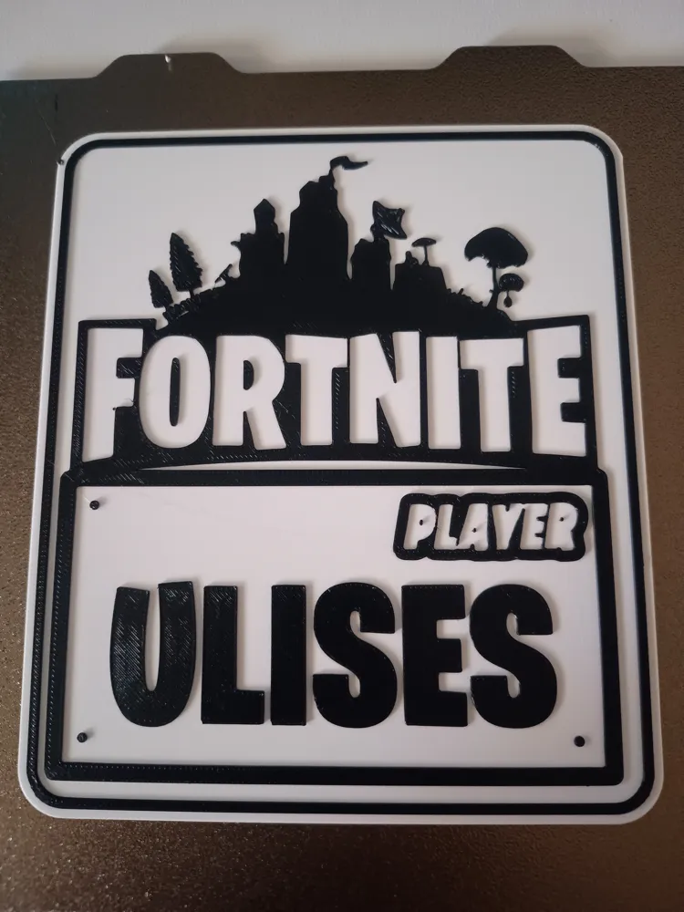 Customizable Fortnite Plaque - Free 3D Print Model - MakerWorld