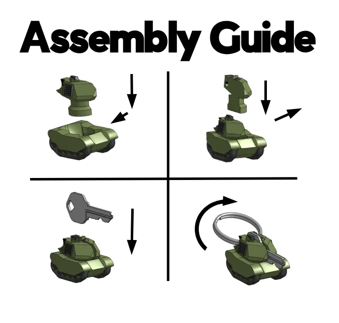 Tankey the tank + key cover - Free 3D Print Model - MakerWorld
