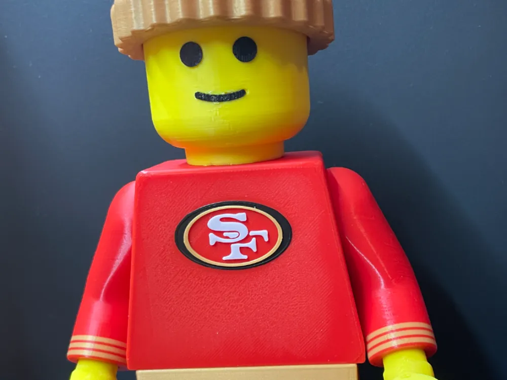 SF 49ers Fan Big Brick Figure (6:1) by robert3433 MakerWorld: Download ...