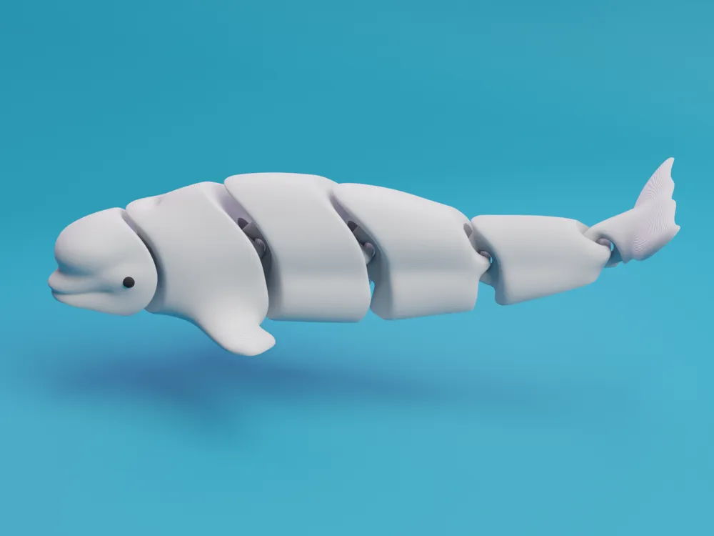 Articulated Beluga whale by Jopek Design MakerWorld: Download Free 3D ...