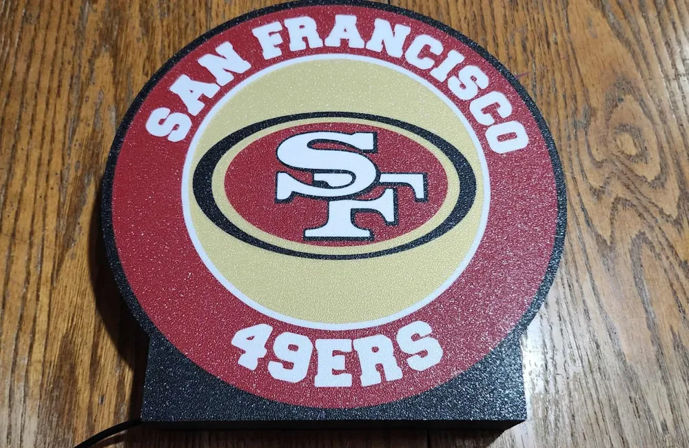 San Francisco 49ers Light Box - Free 3D Print Model - MakerWorld