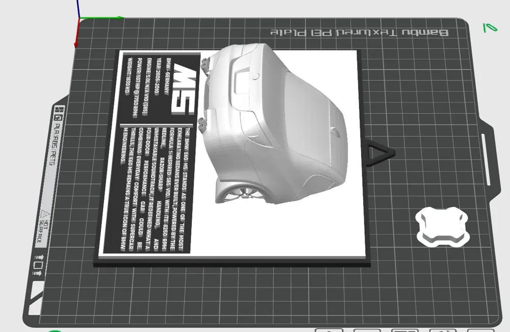BMW M5 E60 Car Wall Art - Free 3D Print Model - MakerWorld